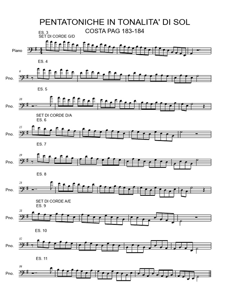 Pentatonica Sol | PDF