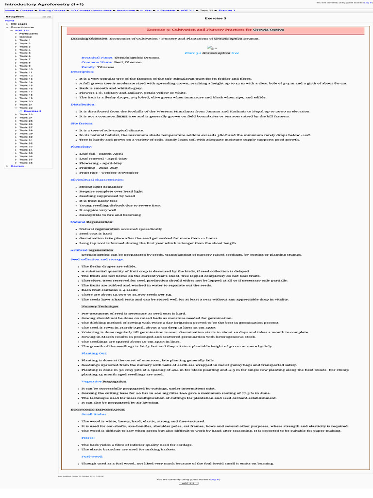 AGF 311_ Exercise 3 | PDF | Seed | Plant Nursery