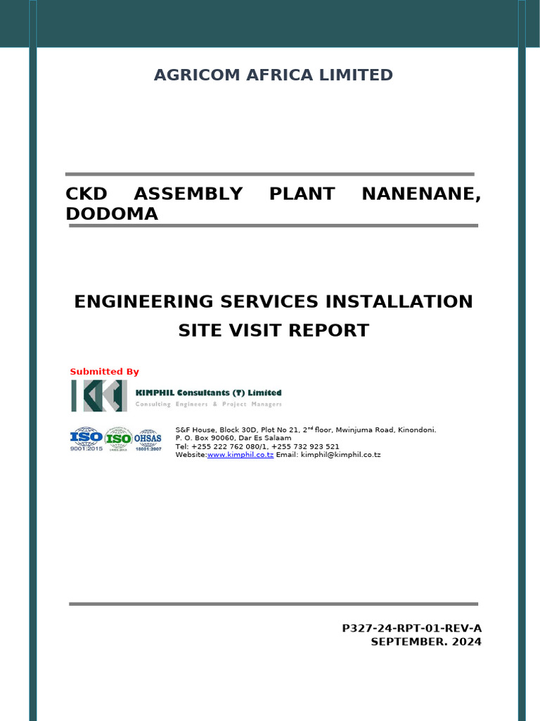 P327-24-RPT-Site visit Report-rev a | PDF | Waste Management | Water