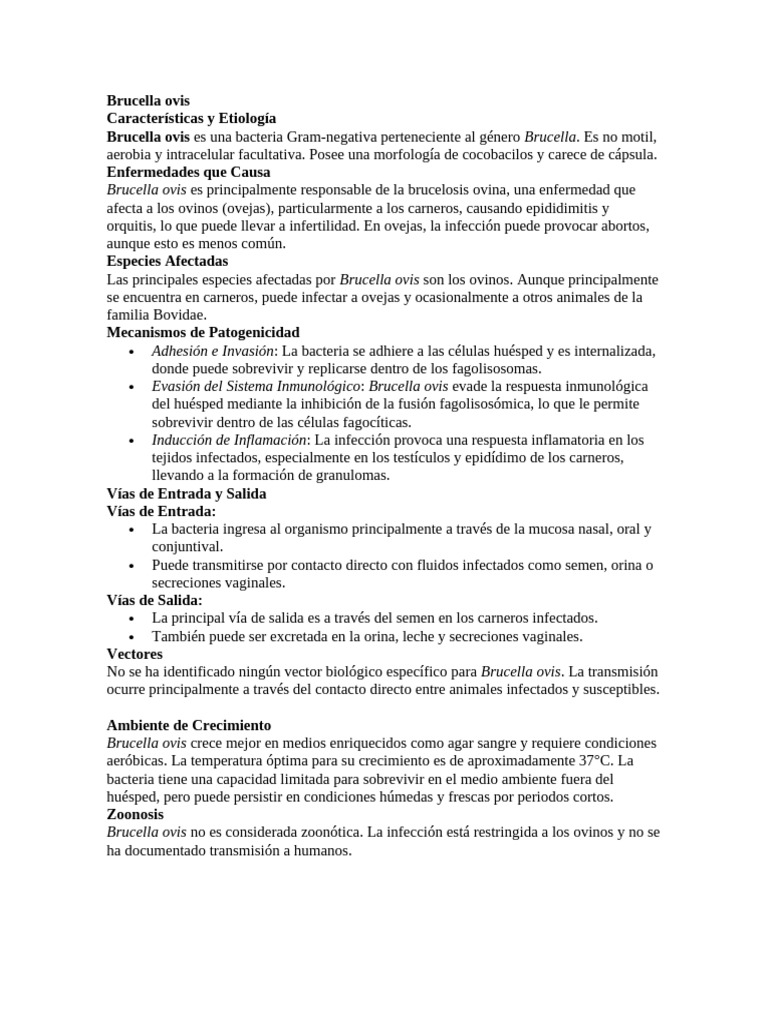 Brucella ovis: Brucelosis en Ovinos | PDF | Oveja | Infección