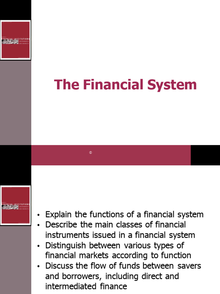 Chapter 01 - A Modern Financial System An Overview | PDF | Securities ...