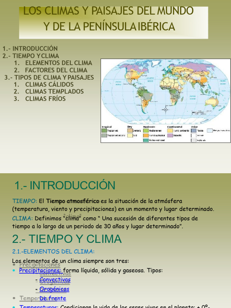 TEMA 2.- Los Climas y Paisajes de España | PDF | Clima | Herida