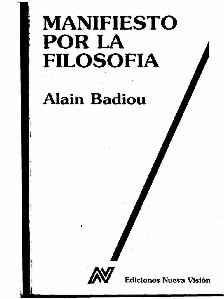Badiou, Alain - Manifiesto Por La Filosofía (1989) | PDF