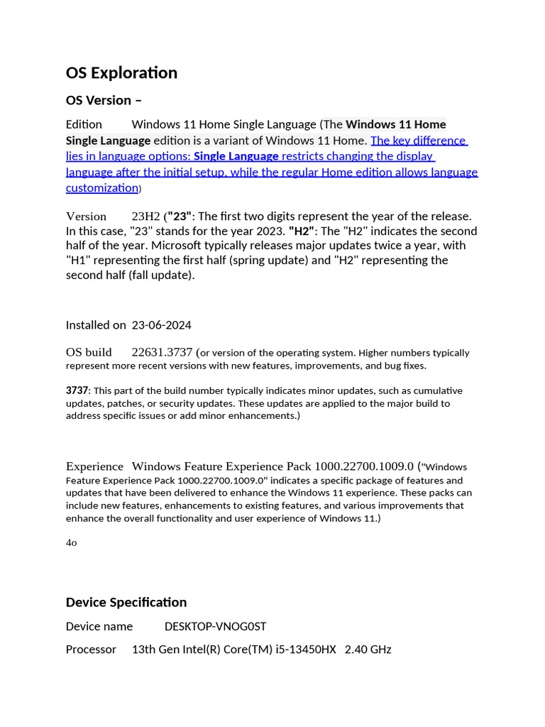 OS Exploration | PDF