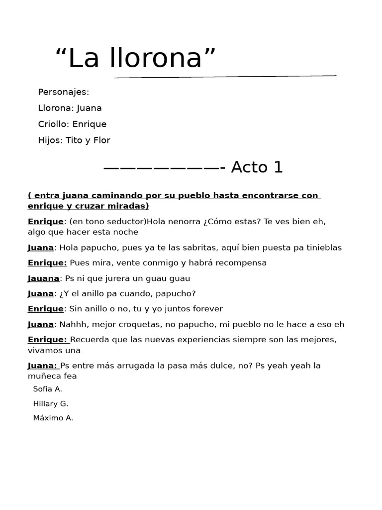 Español La Llorona | PDF