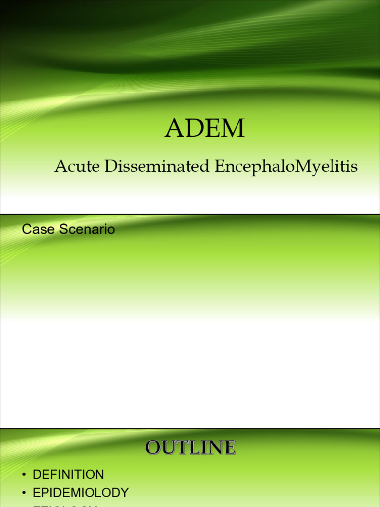 ADEM | PDF | Neurology | Epidemiology