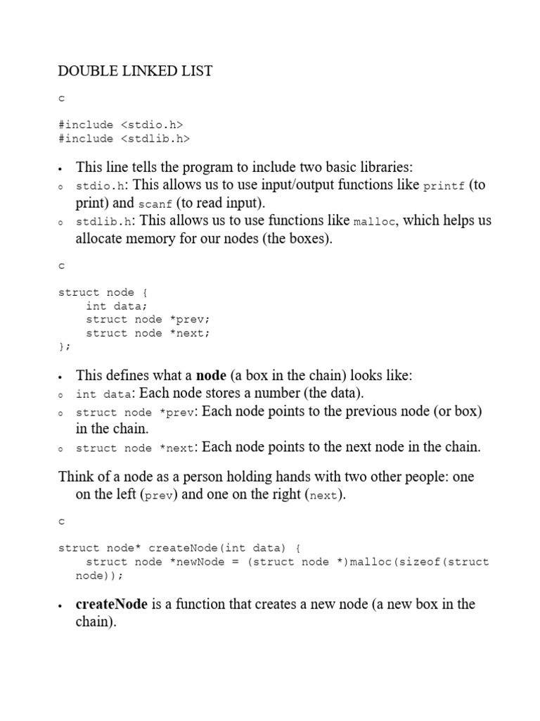 Double Linked List Code | PDF | Pointer (Computer Programming) | Computer Science