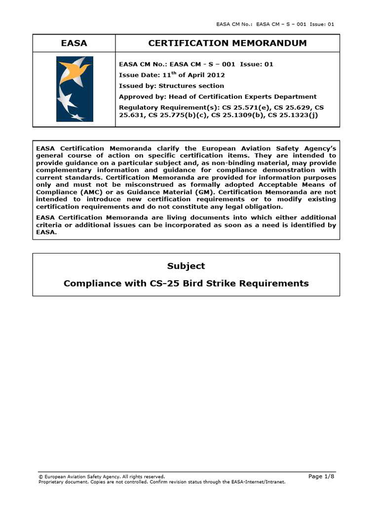 Easa Cm-s-001 Issue 01 - Final 2 | PDF | Aviation Safety | Aircraft
