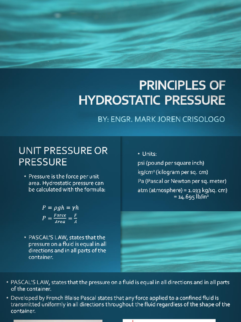 HYDROSTATIC-PRESSURE-online-2 | PDF | Pressure | Pressure Measurement