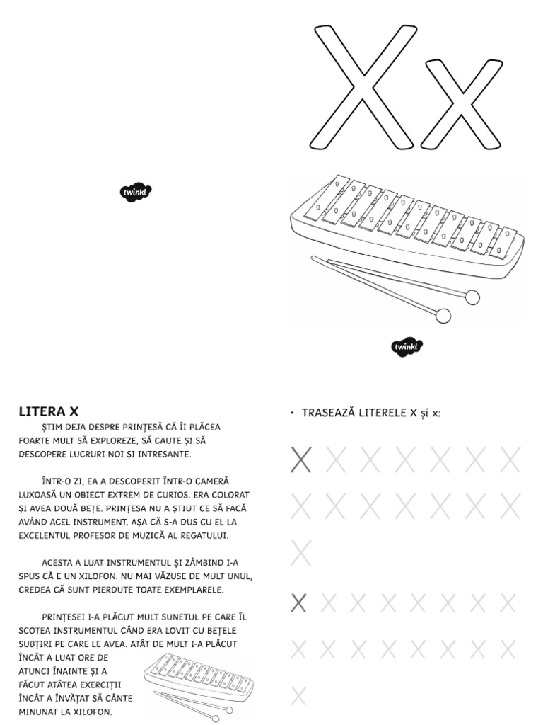 Invatam Litera X X Brosura Cu Activitati | PDF