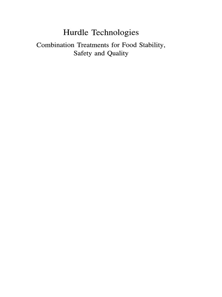 Hurdle: Technologies | PDF | Food Preservation | Food Science