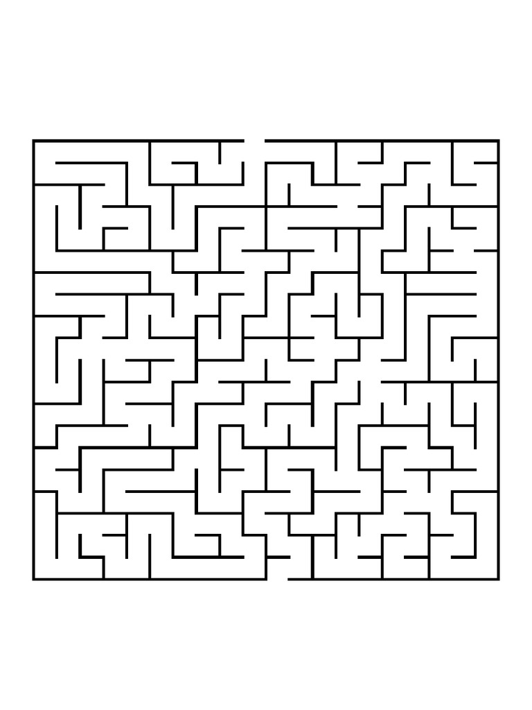 20 by 20 Orthogonal Maze | PDF | Home & Garden
