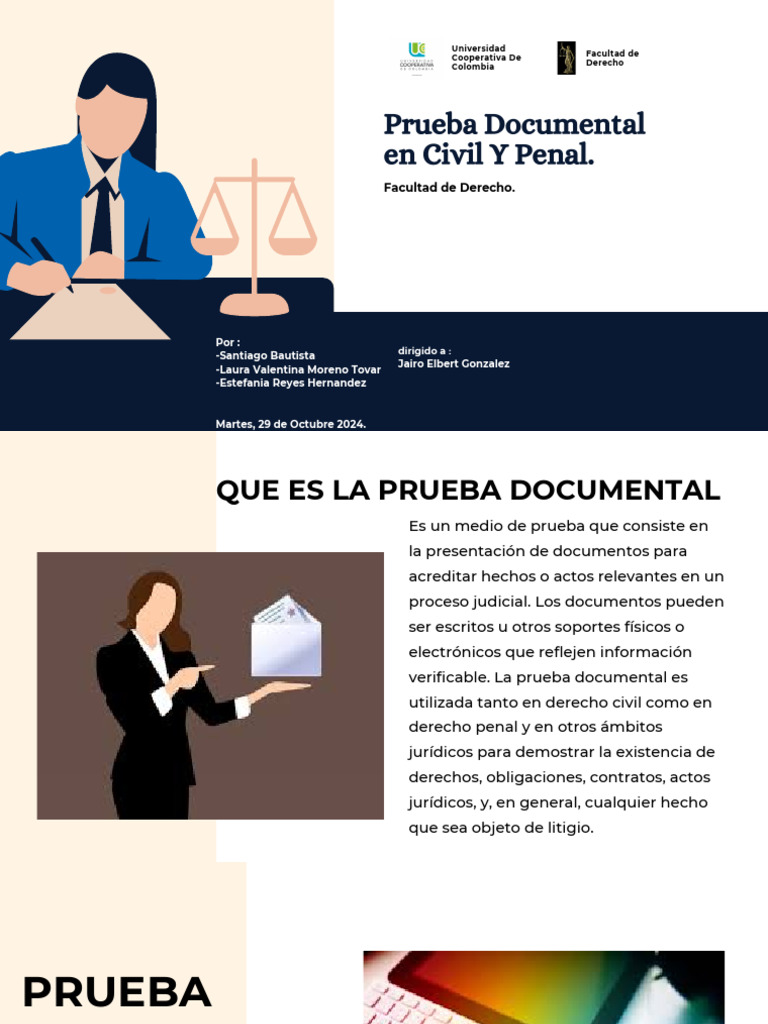 Prueba Documental Penal y Civil | PDF | Derechos | Justicia