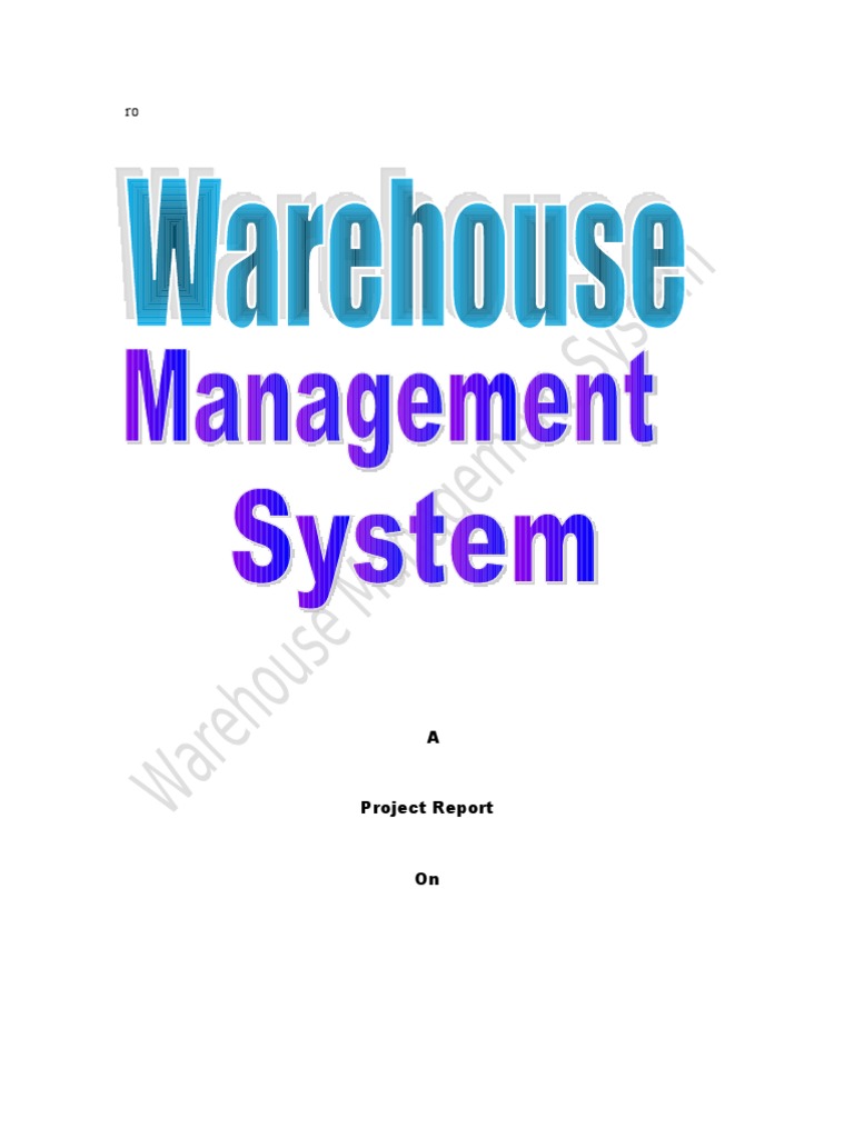 Warehouse Management System | PDF | Reliability Engineering | Areas Of ...