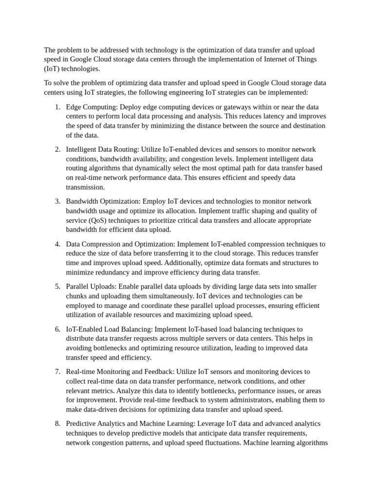 The Problem To Be Addressed With Technology Is The Optimization of Data ...