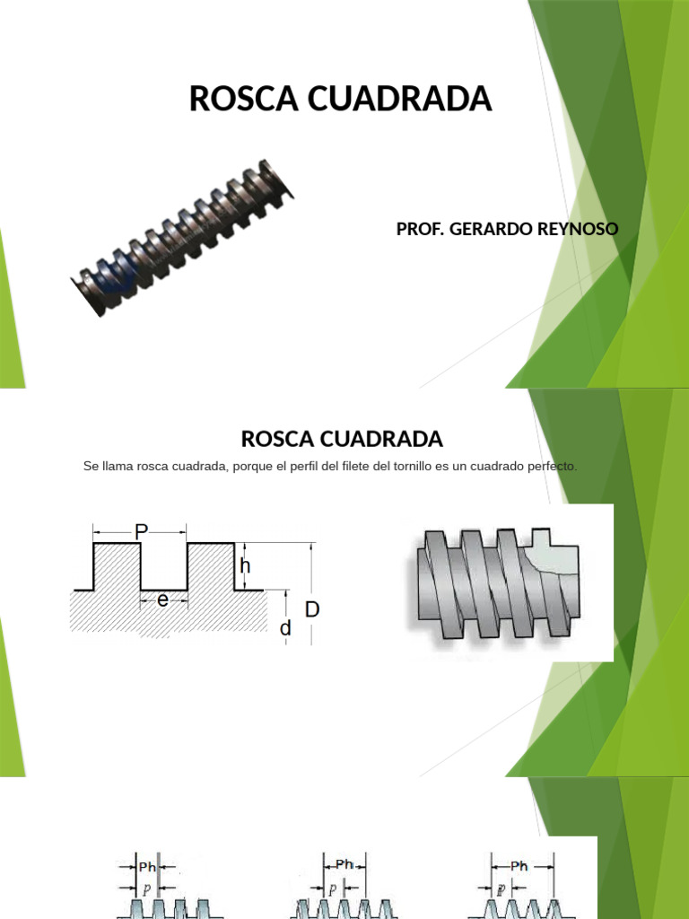 Rosca Cuadrada | PDF | Tornillo | Máquinas