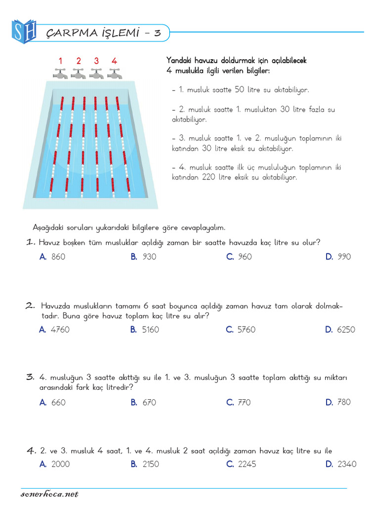 Carpma Islemi Testi 3 Yeni Nesil | PDF