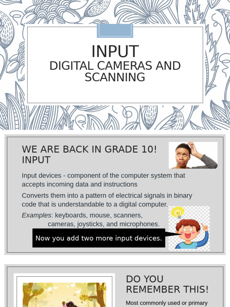 4 - Input Digital Cameras and Scanning | PDF | Image Scanner | Computer ...