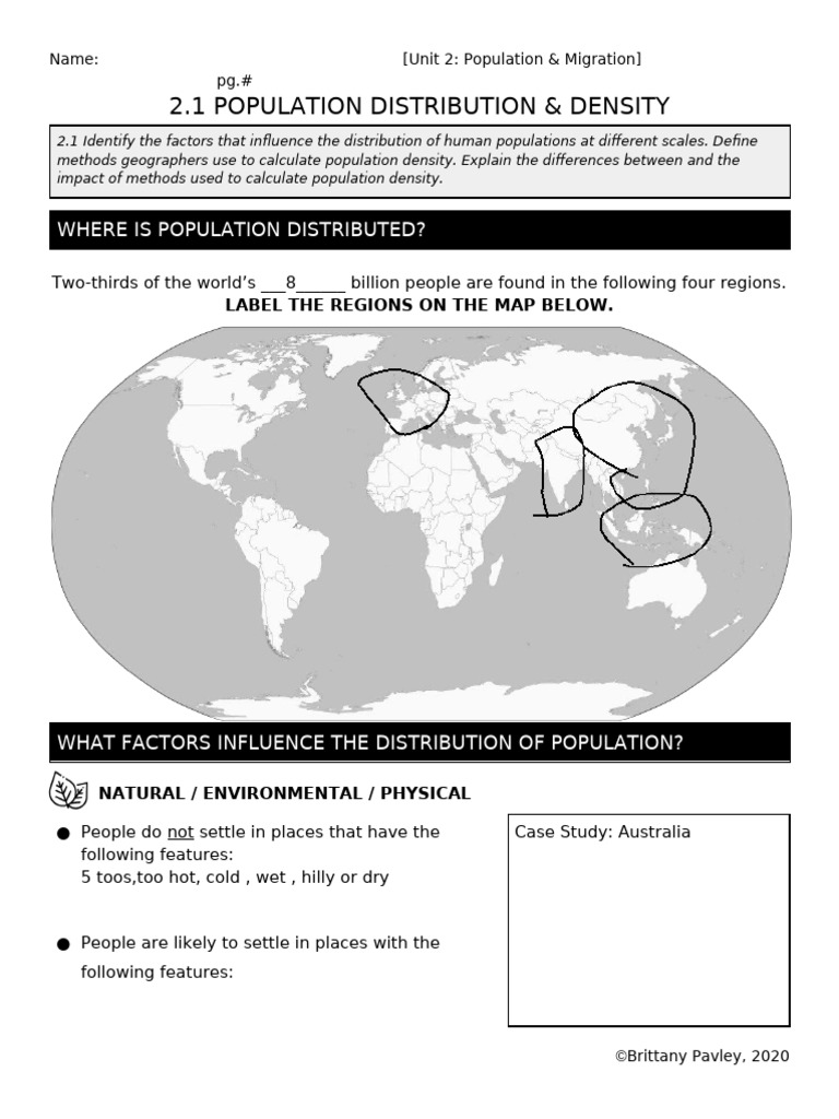 Population Distribution and Density Analysis | PDF | Human Migration ...