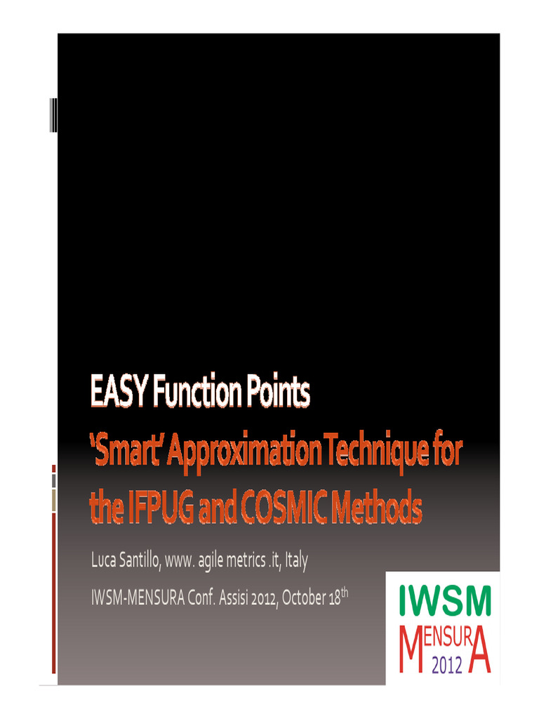 Easy Function Points | PDF | Robust Statistics | Approximation