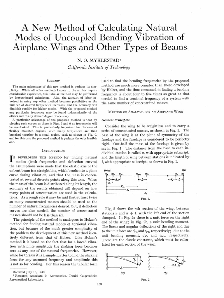 A New Method of Calculating Natural Modes of Uncoupled Bending V 1944 | PDF | Beam (Structure ...