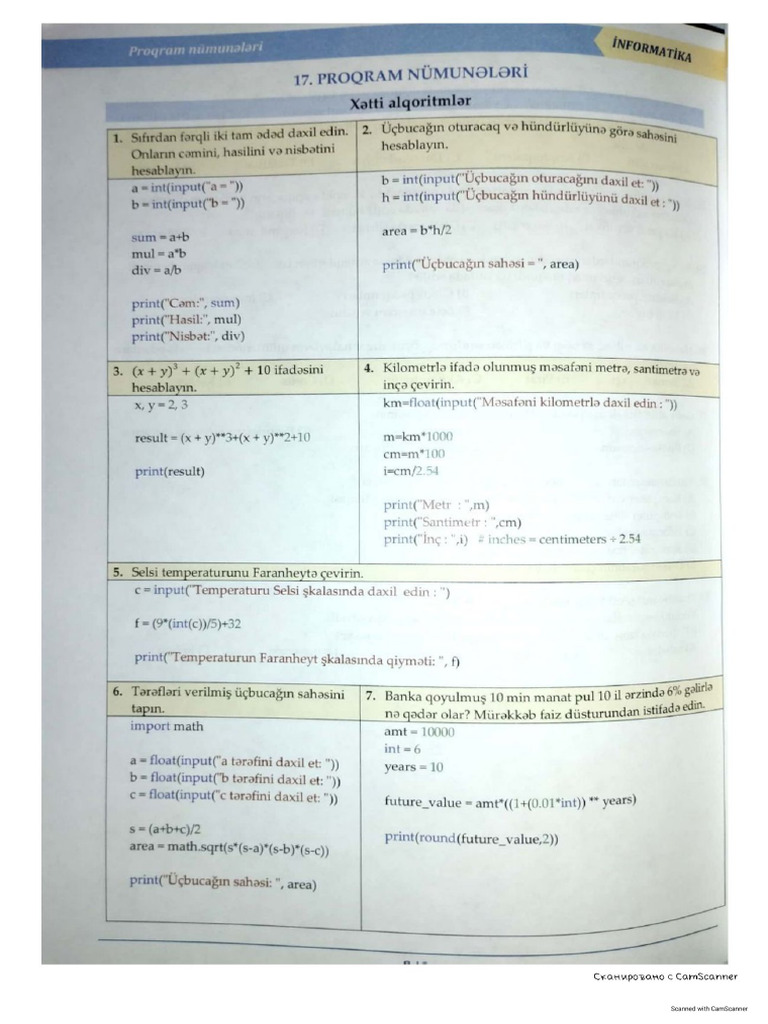Python 102 MƏSƏLƏ Nümunəsi | PDF