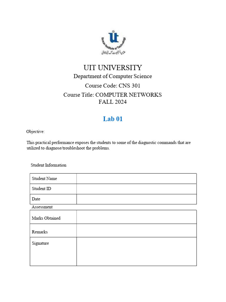 LAB1(CNS301) | PDF | File Transfer Protocol | Internet Protocols