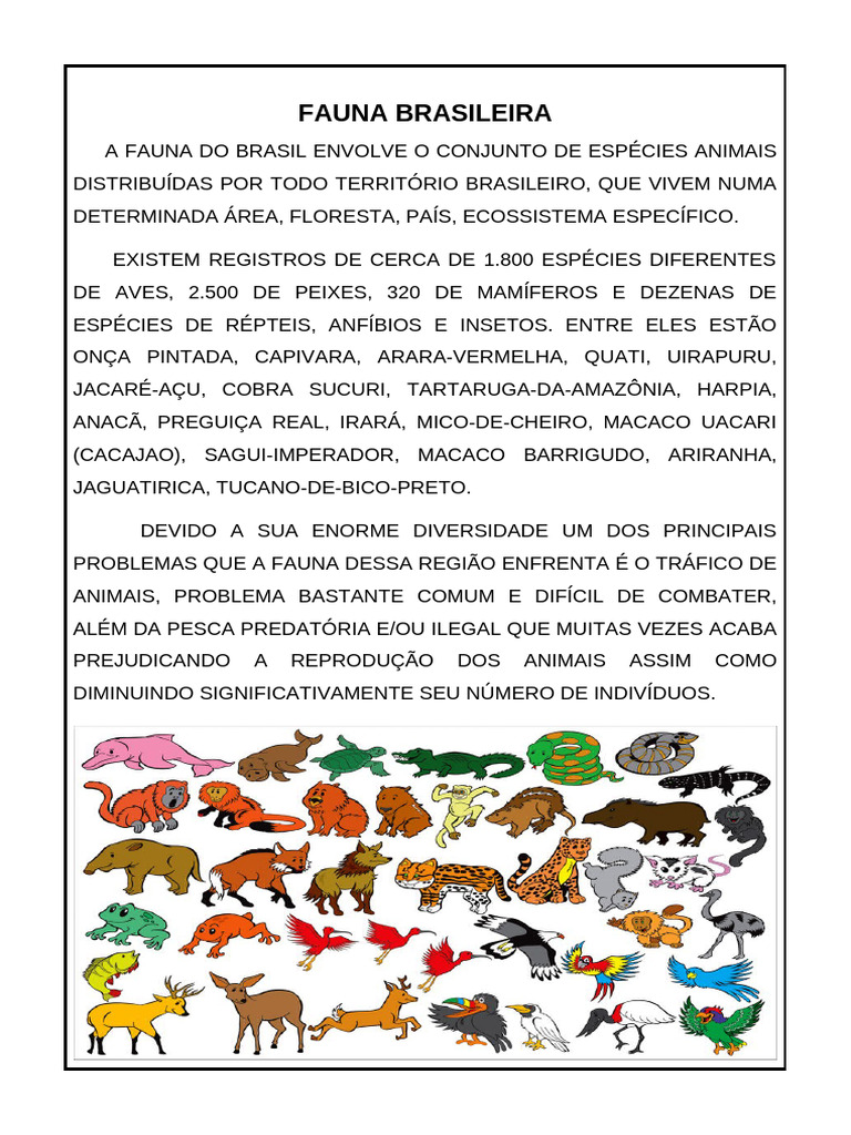 Atividades Da Fauna e Flora | PDF | Ciências e Matemática | Tecnologia ...