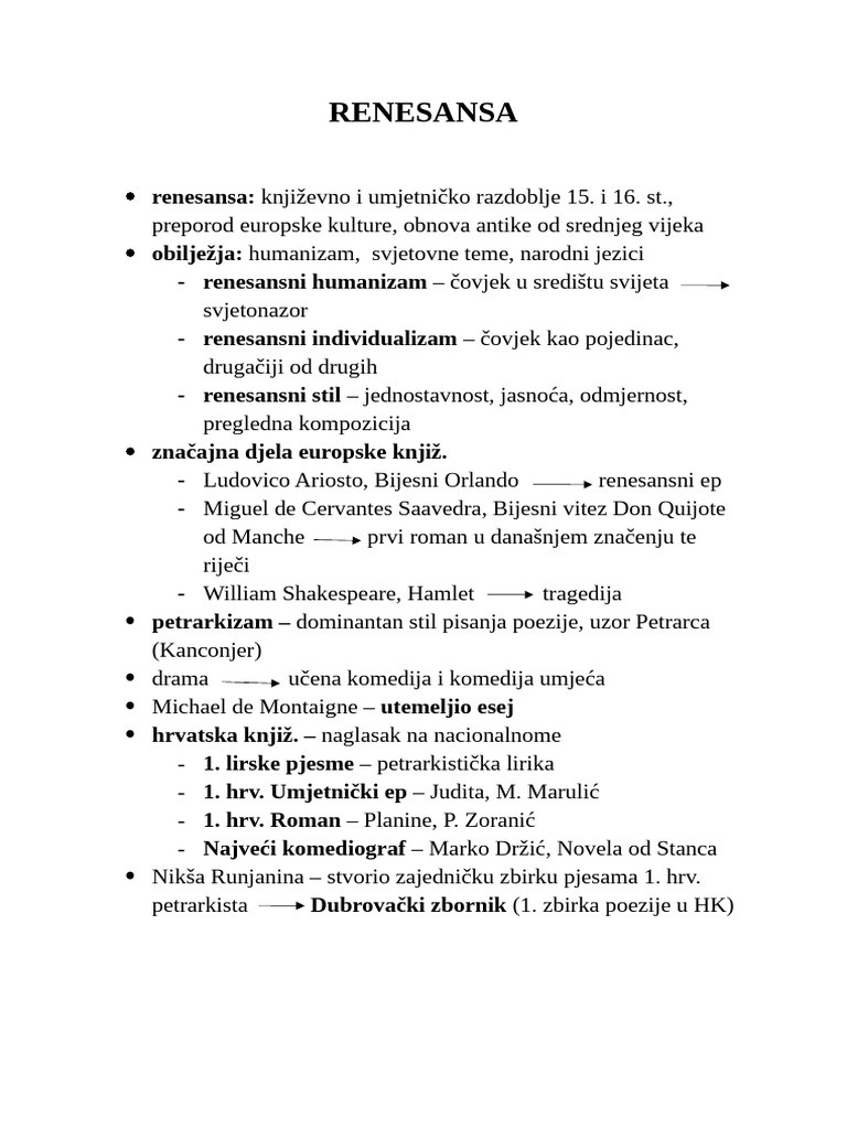 Be Kruneš Renesansa | PDF