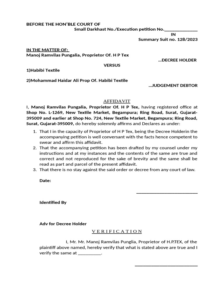 Affidavit | PDF