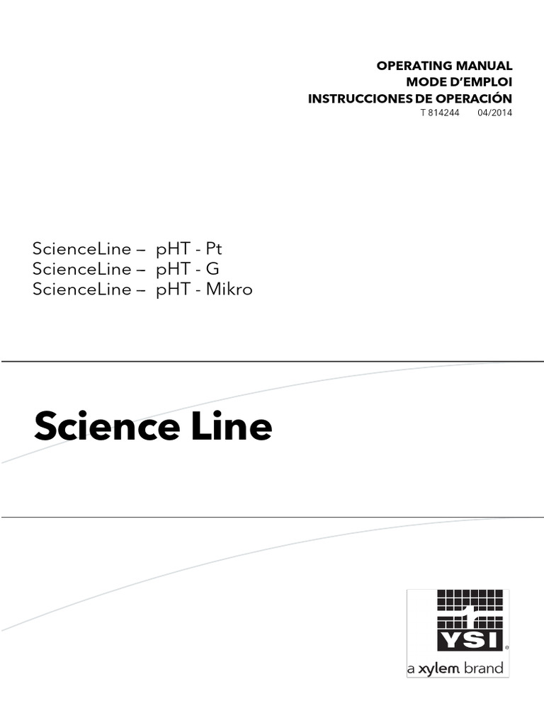 Ysi Science PHT PT G Micro PH Electrode Operating Manual | PDF