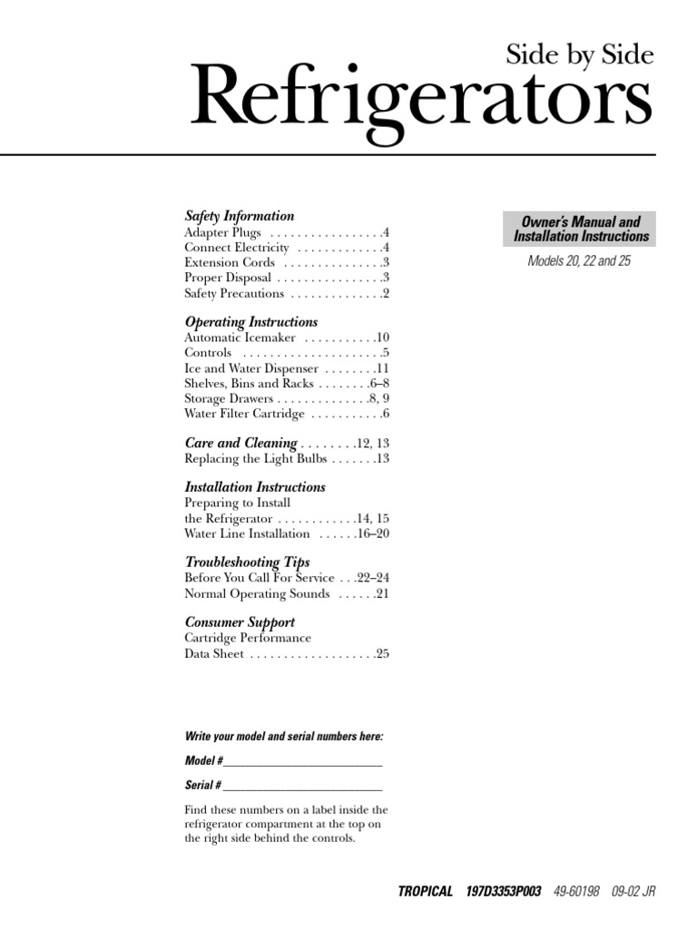 Refrigerators: Side by Side | PDF | Refrigerator | Ac Power Plugs And ...