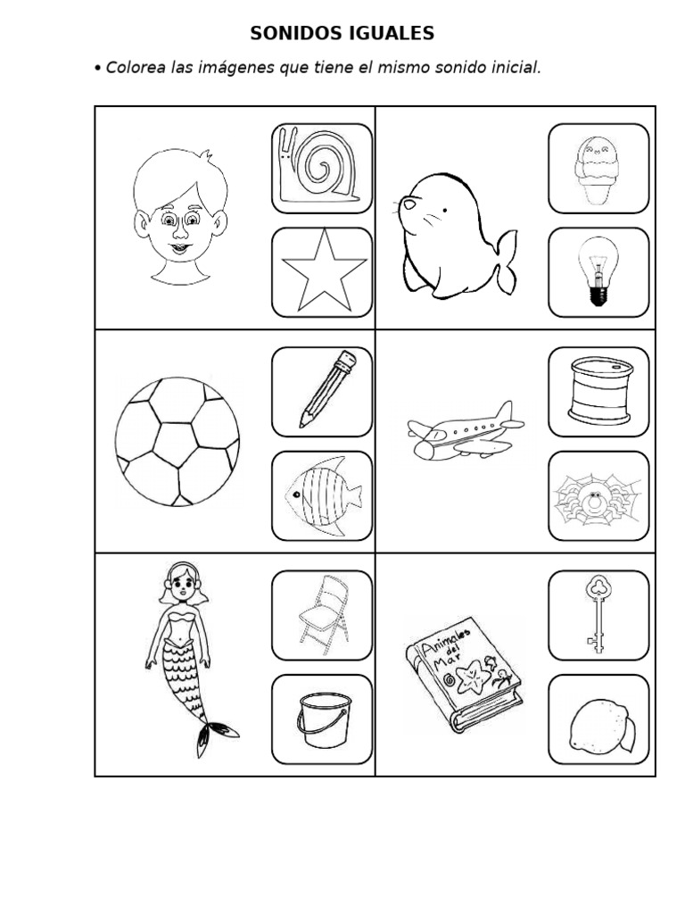 Hojas Sonido Inicial Pdf