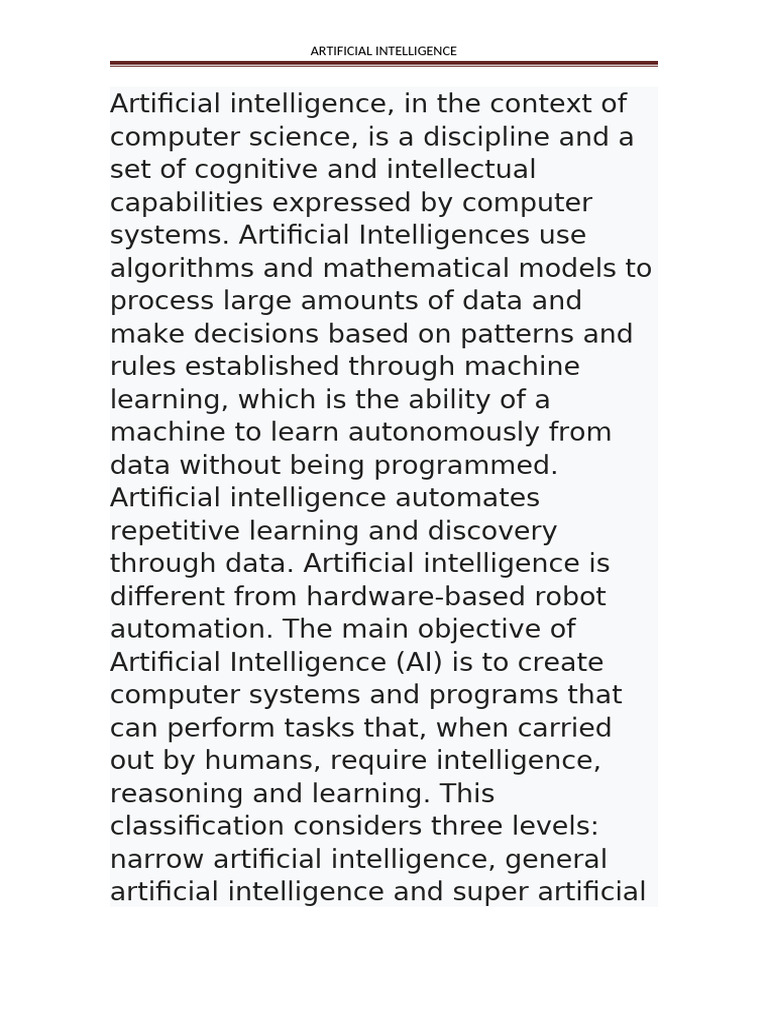 Artificial Intelligence | PDF