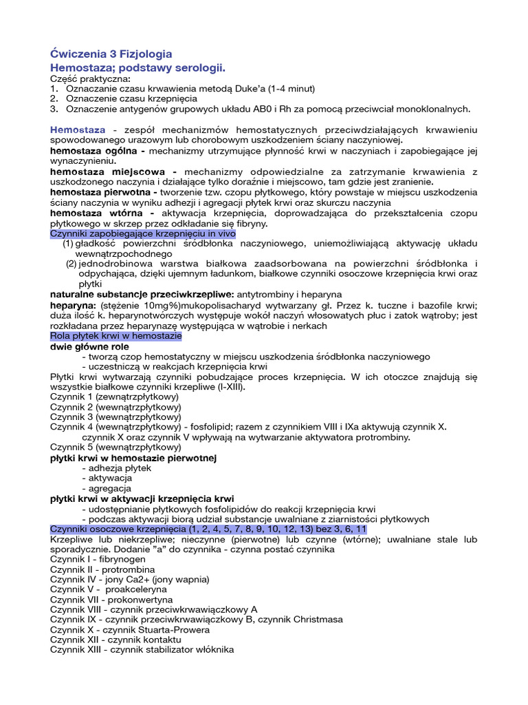 Podstawy fizjologii | PDF