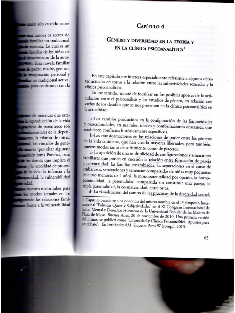 Capt. 4 Libro - Psicoanálisis para Todxs - Género y Diversidad | PDF