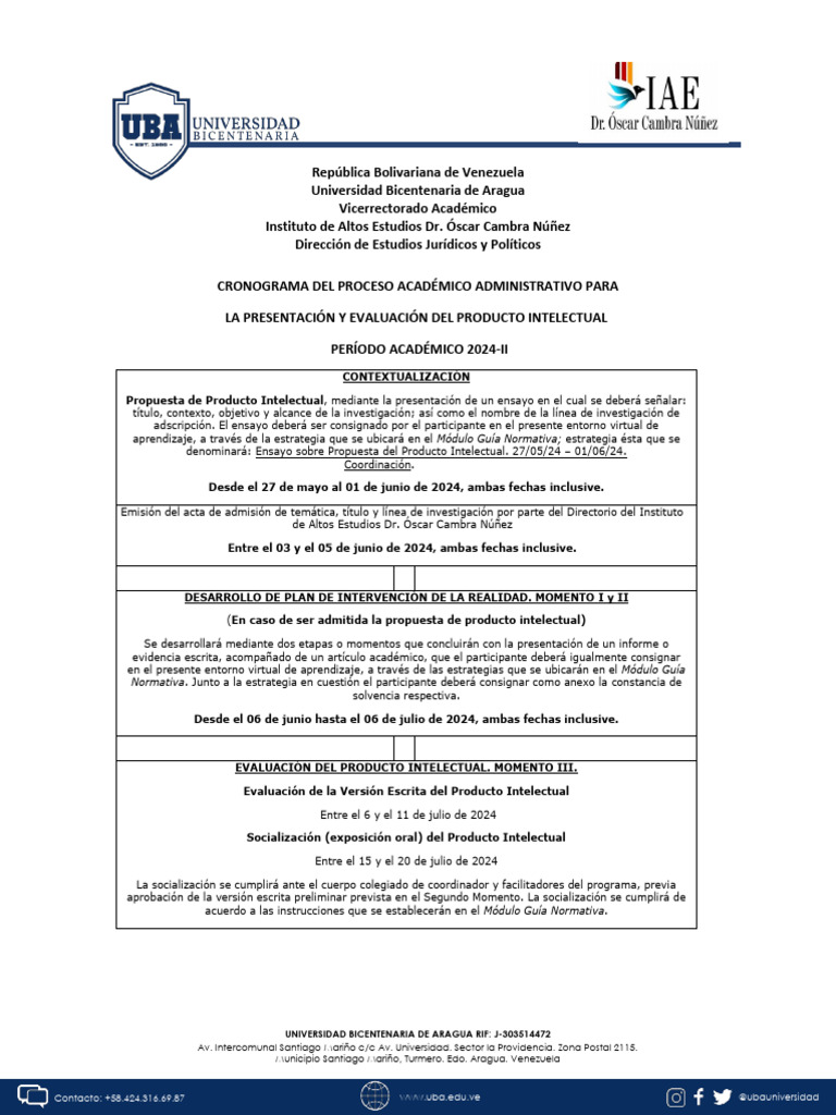 1. Instrucciones Producto Intelectual | PDF