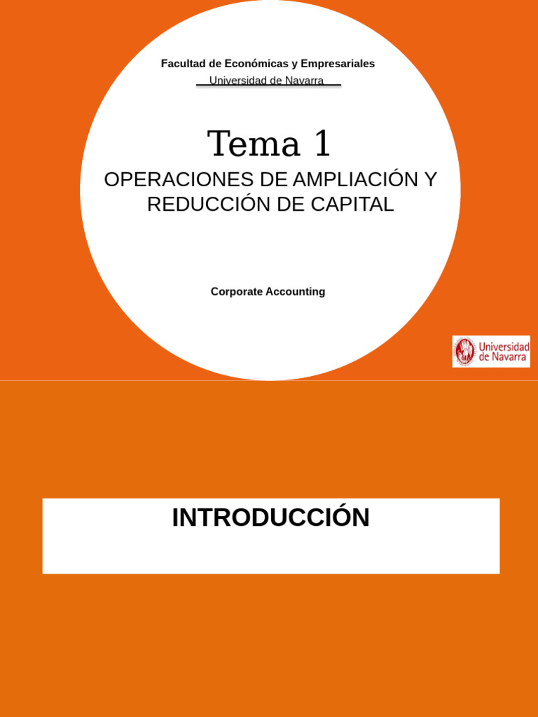 Tema 1 - Corporate Accounting | PDF | Valor neto | Dividendo