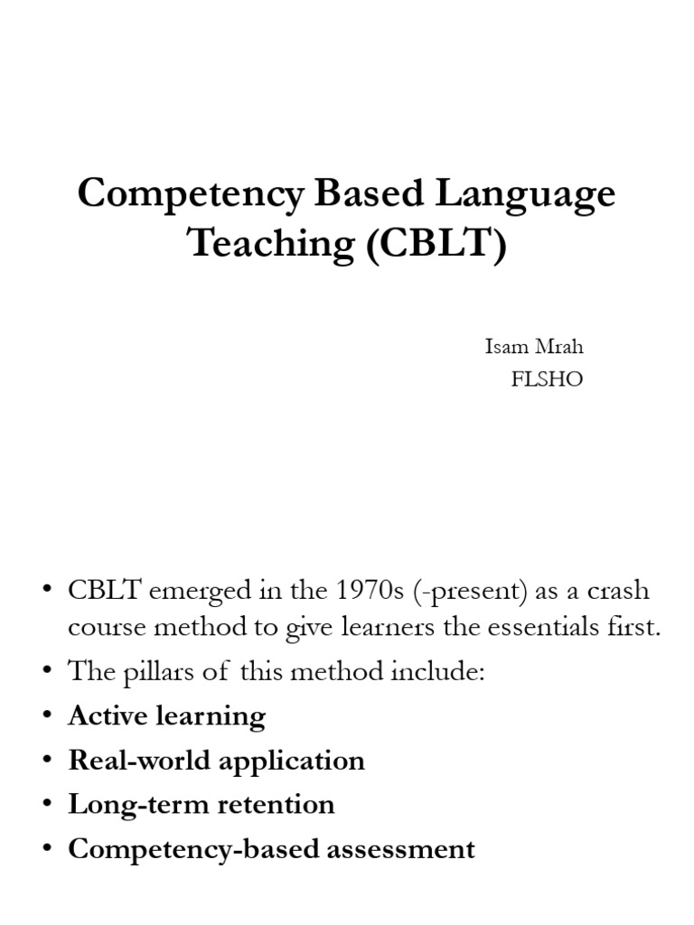 Competency Based Approach | PDF | Learning | Procedural Knowledge