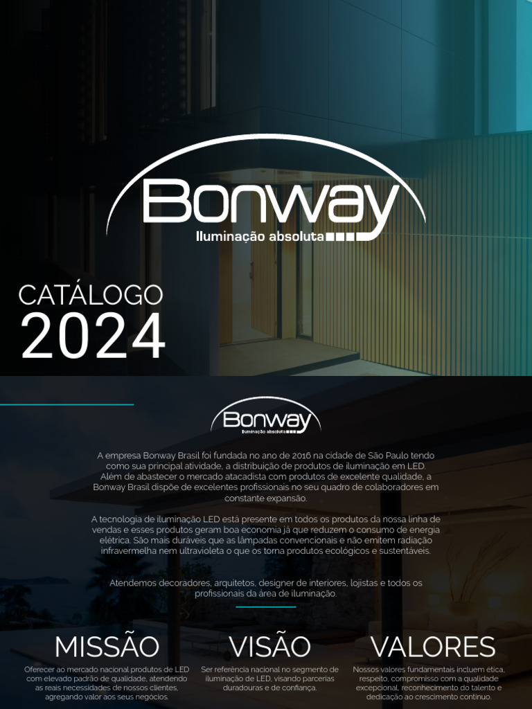 Catálogo Bonway 2024 | PDF | Lâmpada incandescente | Diodo emissor de luz