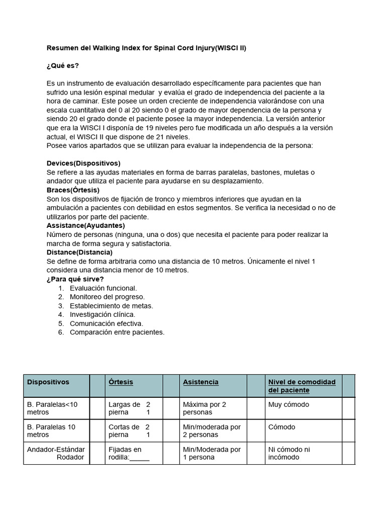 Resumen de la Escala WISCI II | PDF