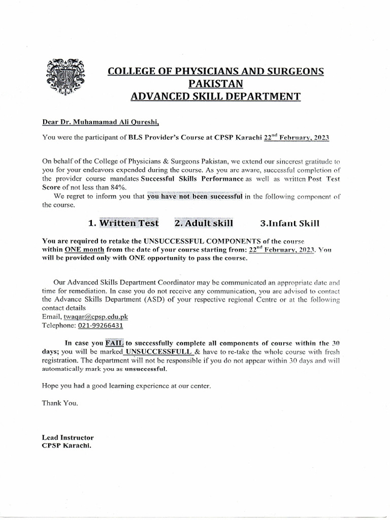 BLS. Certificate | PDF