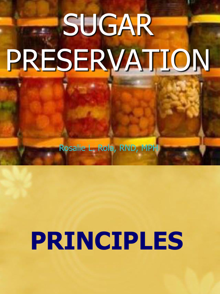 Sugar Preservation in Food Products | PDF | Fruit Preserves | Food ...