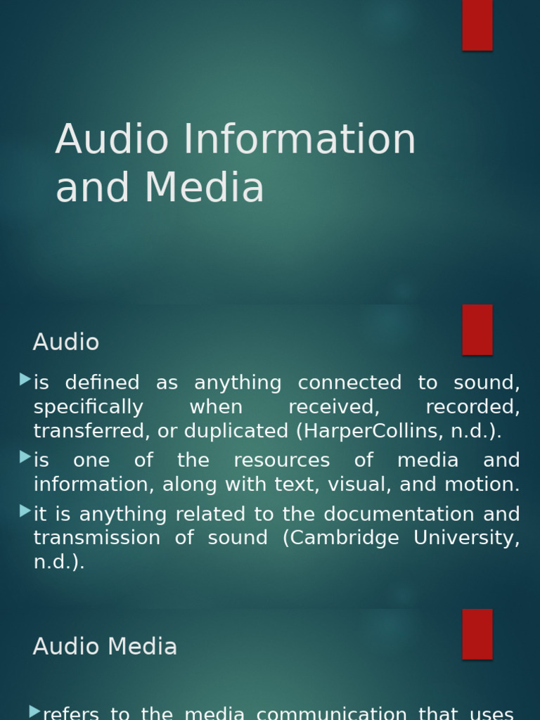 Audio Information and Media | PDF | Digital Audio | Mp3
