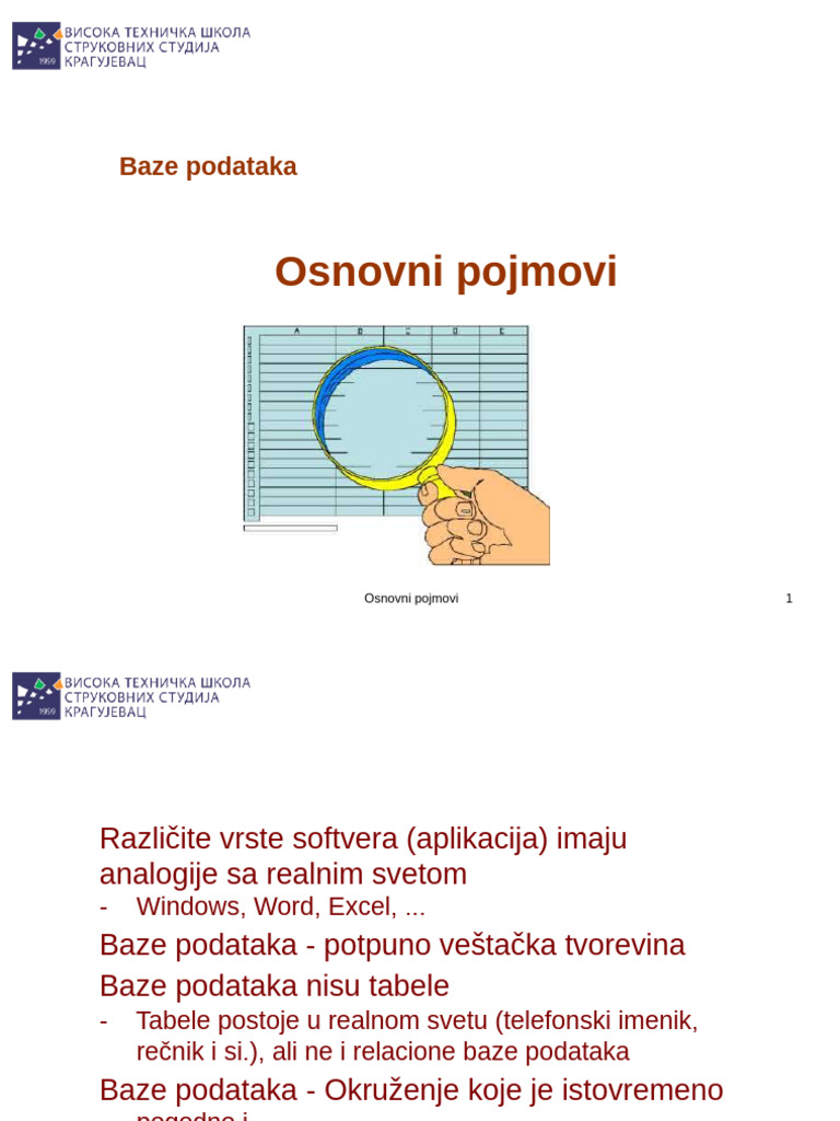 BP Lekcija 01 - Uvodni Cas - VTS | PDF