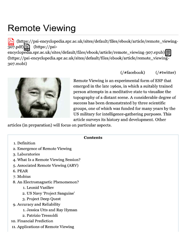 Psi Encyclopedia On Remote Viewing | PDF
