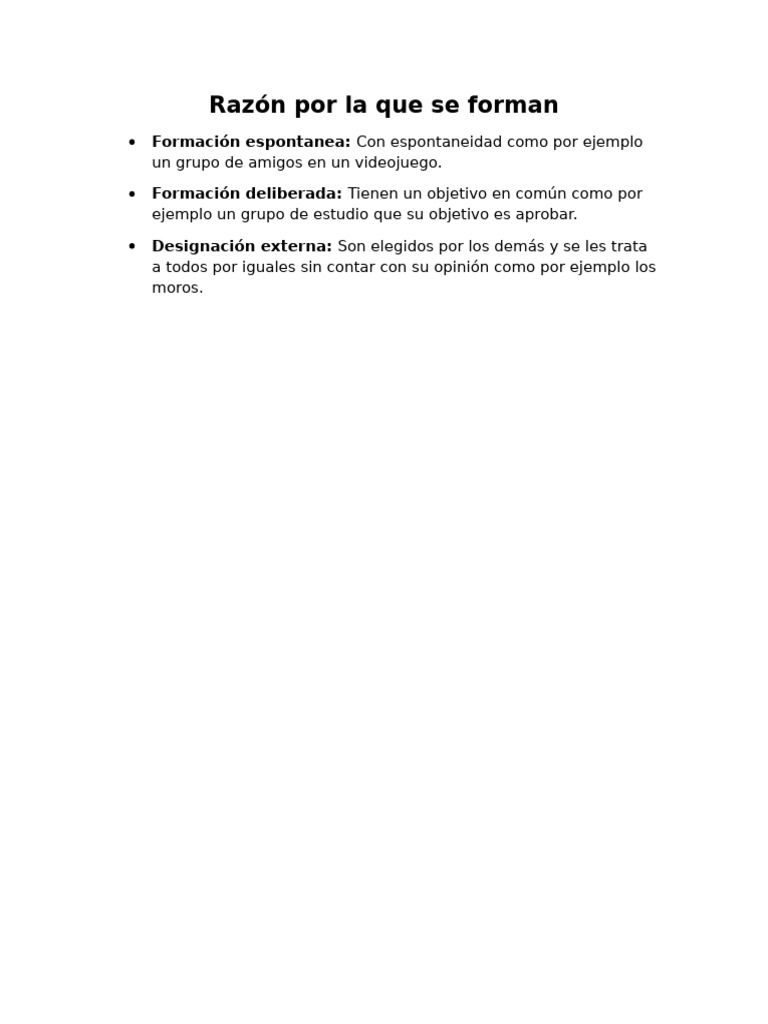 Porque Se Forman Los Grupos | PDF