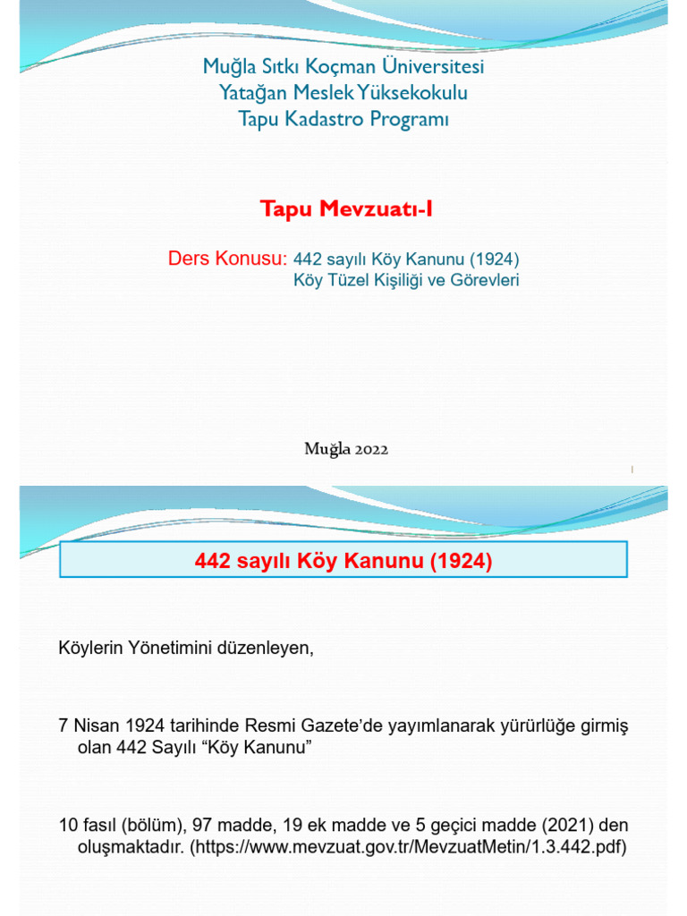 TM-2-1-Köy Kanunu | PDF