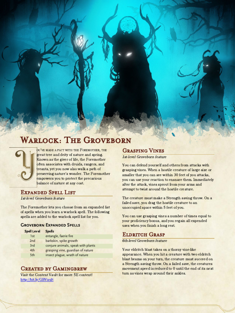 Warlock the Groveborn | PDF