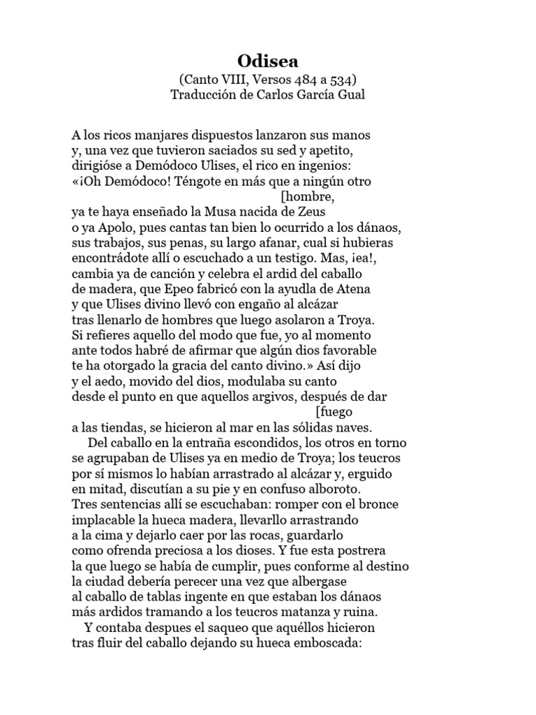 8 Odisea | PDF | Odiseo | Odisea
